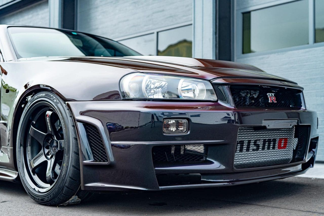 Midnight Purple Nissan R34 GTR Custom PPF Installation | Darien Detail